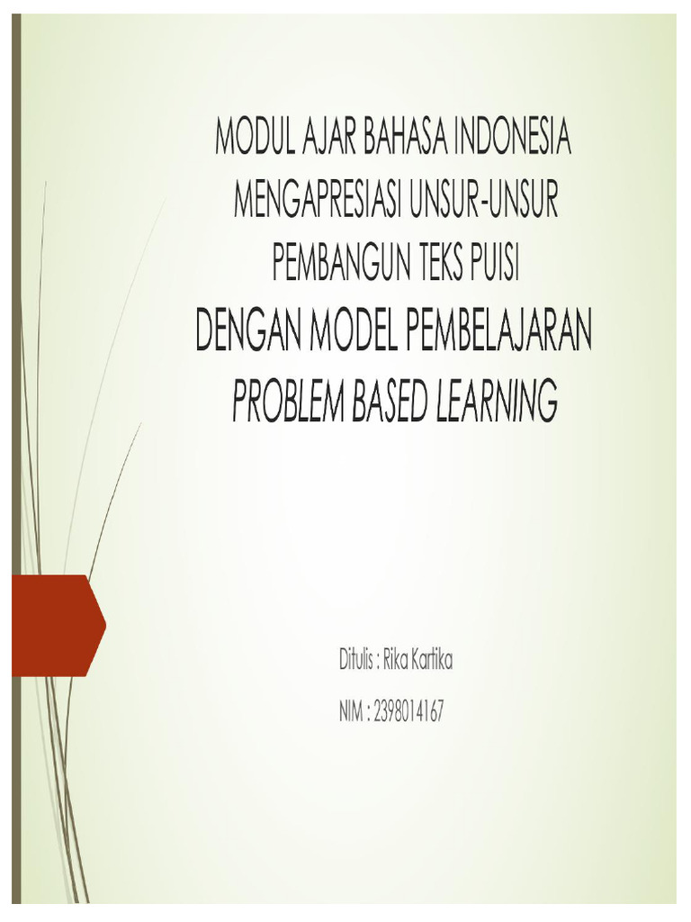 Modul Ajar Puisi Kelas XI PBL | PDF
