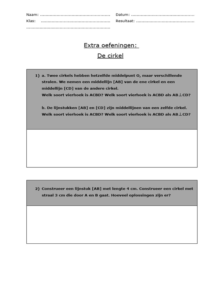 M1 - de Cirkel | PDF