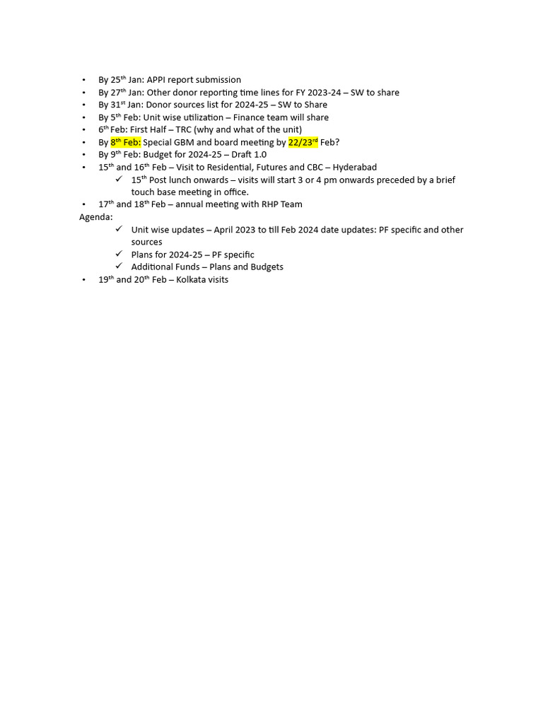 Key Dates for FY 2023-24 Reporting | PDF | Finance & Money Management