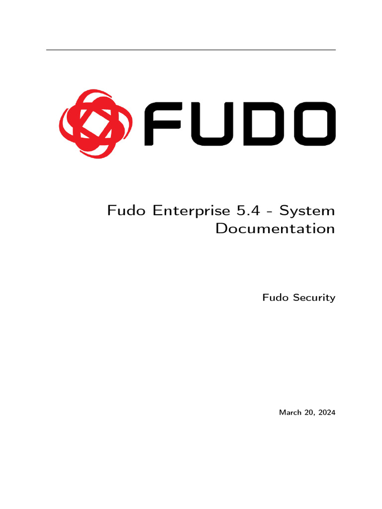 Fudo System Documentation | Download Free PDF | Computer Network ...