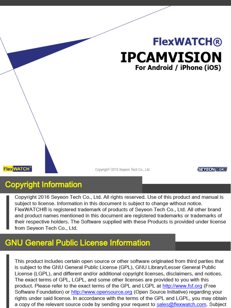 14-IP CamVision-ENG - With - GPL | PDF | Ios | Computing