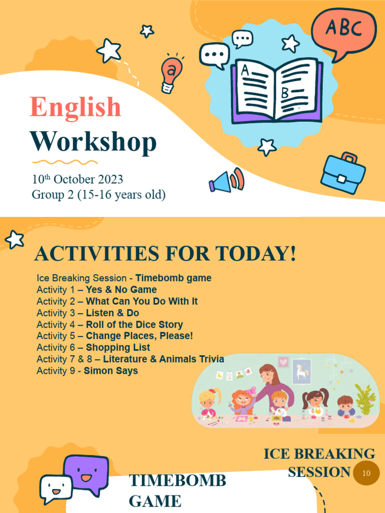 English Workshop Activities Overview | PDF