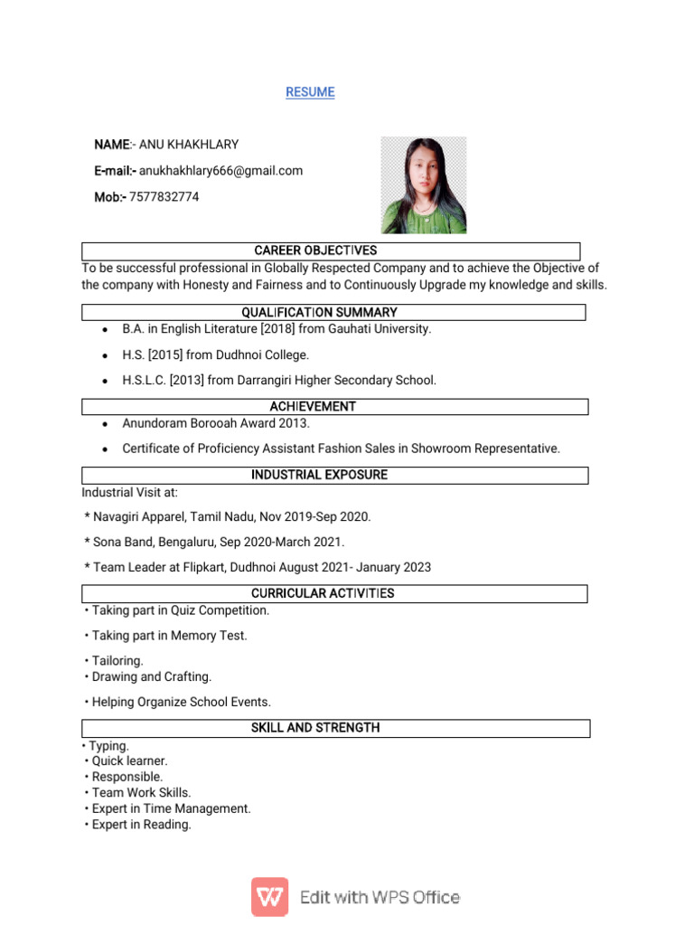 Anu Resume | PDF