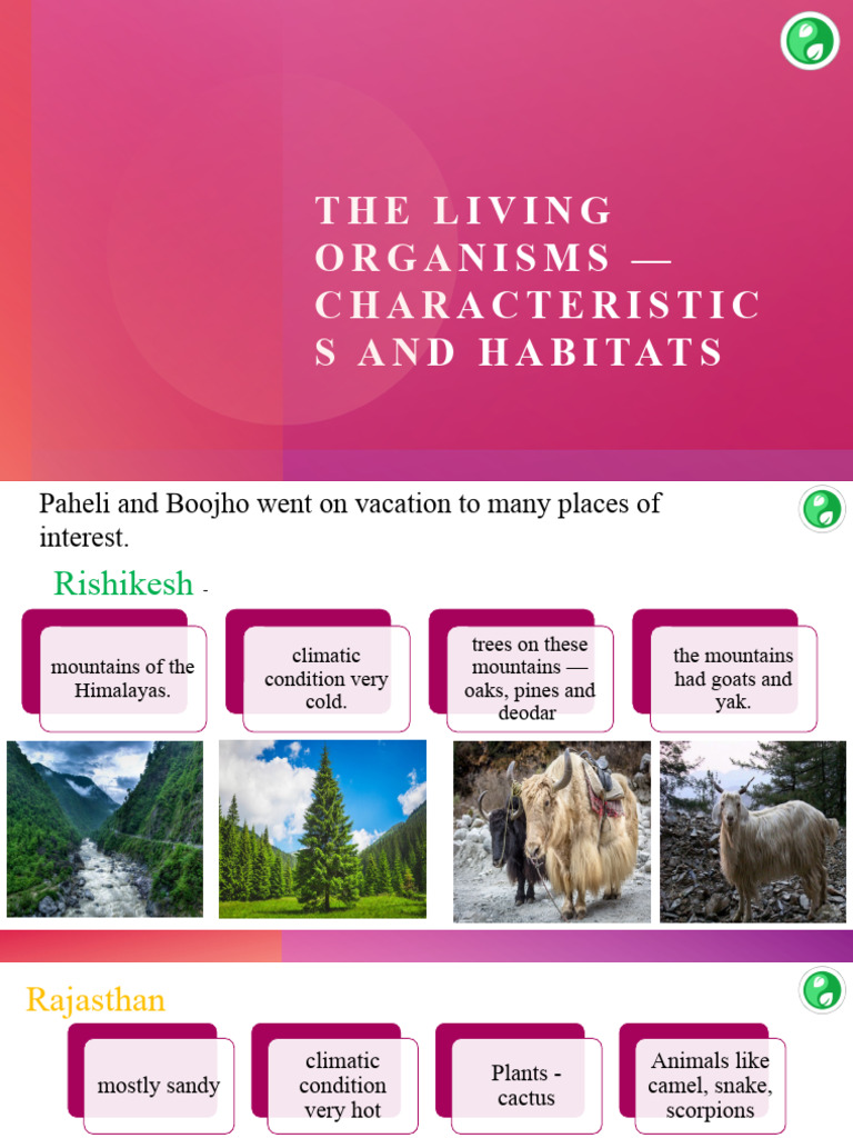 Characteristics and Habitats of Organisms | PDF | Habitat | Predation