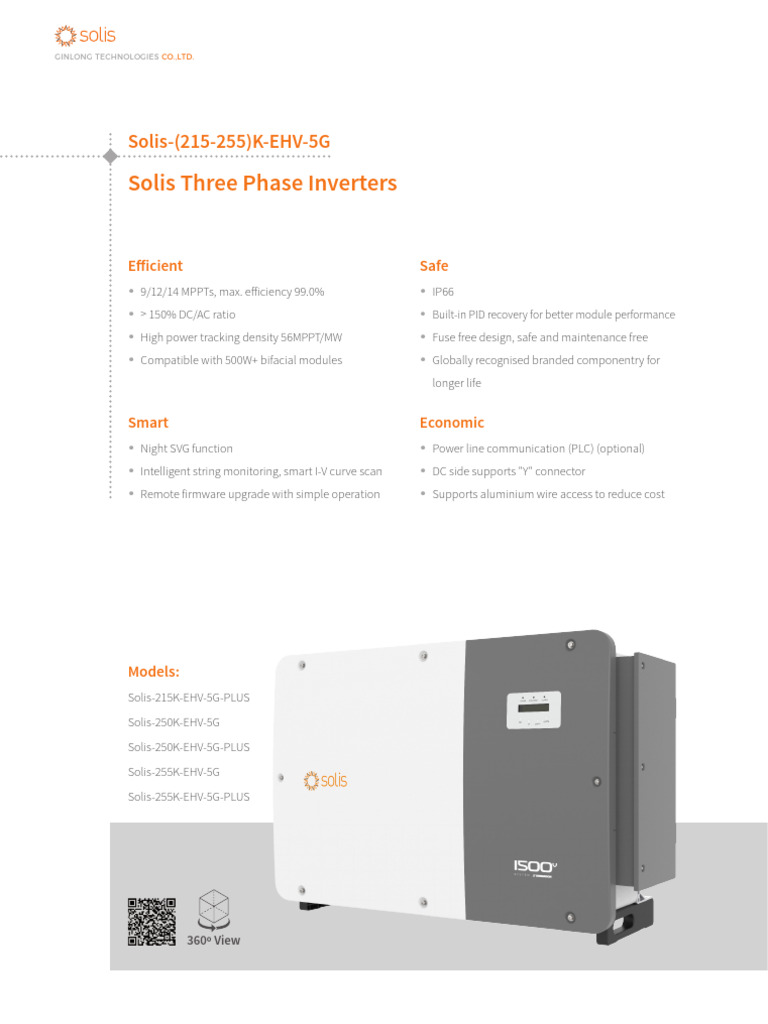 Solis - Datasheet - Solis (215 255) K EHV 5G | PDF | Computer ...