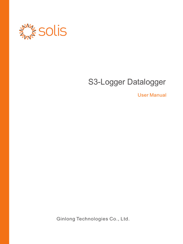 S3-Logger User Manual | PDF | Computer Network | Power Supply