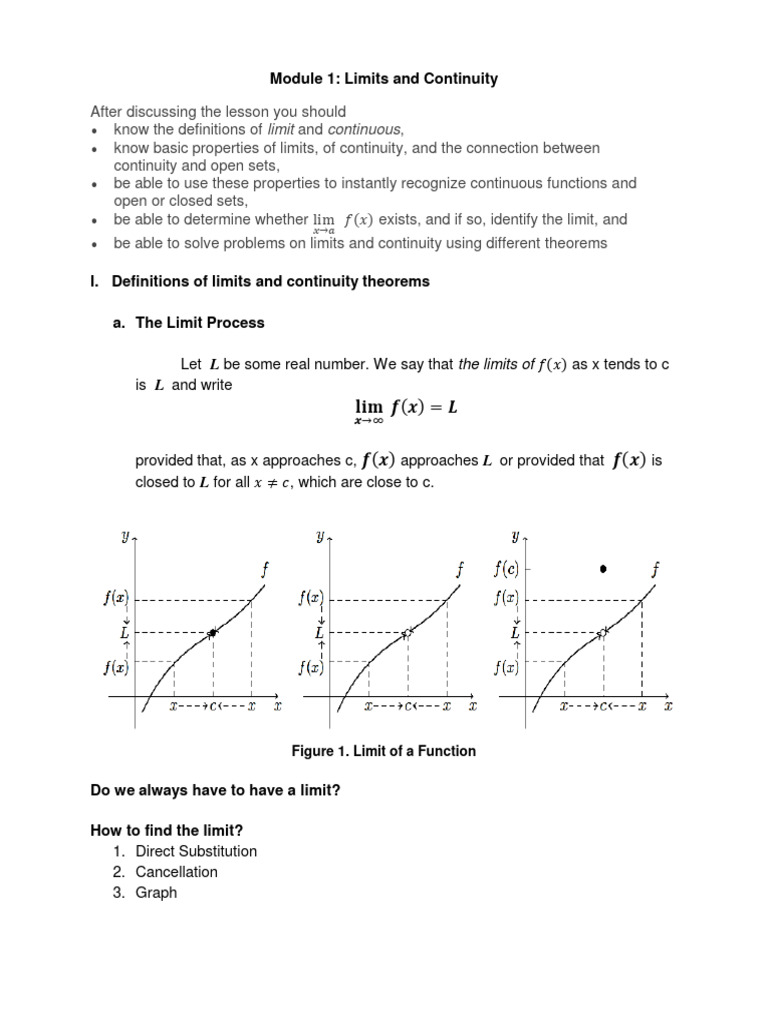 Module-1.-Limits-and-Continuity | PDF | Function (Mathematics ... Module-1.-Limits-and-Continuity | PDF | Function (Mathematics ...