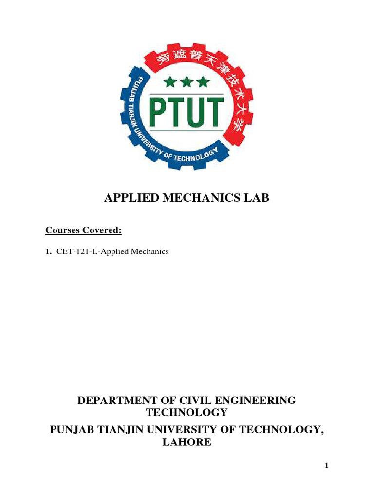 Applied Mechanics Lab Overview | PDF