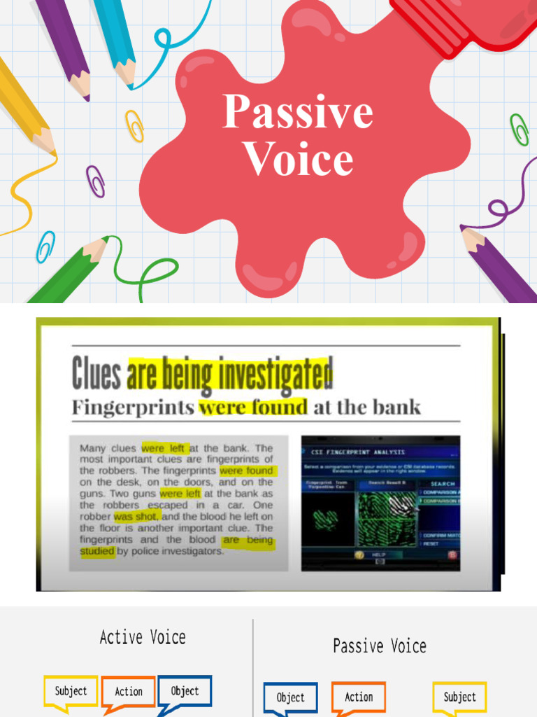 Passive Voice Grammar Drills | PDF | Verb | Syntax