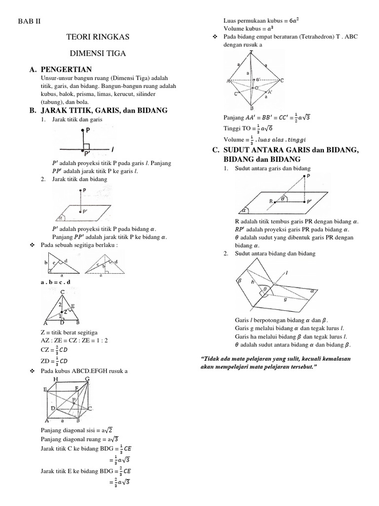 Geometri Dimensi Tiga | PDF
