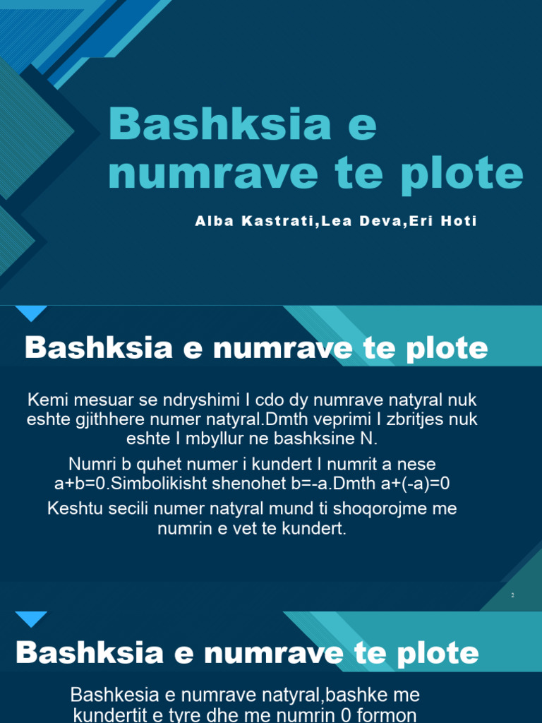 Bashksia e Numrave Te Plote | PDF