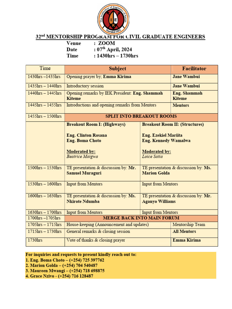 32nd Civil Mentorship Program Pdf