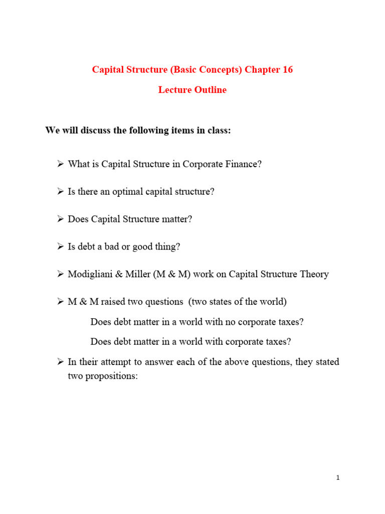 Understanding Capital Structure Basics | PDF | Capital Structure | Business