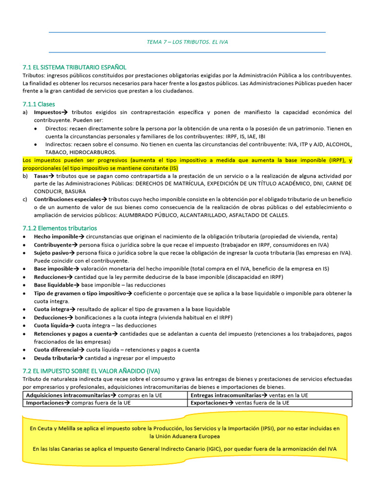 Guía del IVA y Tributos en España | PDF | Impuestos | Business