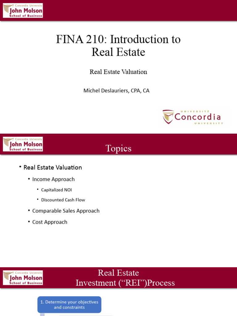 FINA 210 Topic 4 Valuation | PDF | Discounted Cash Flow | Renting