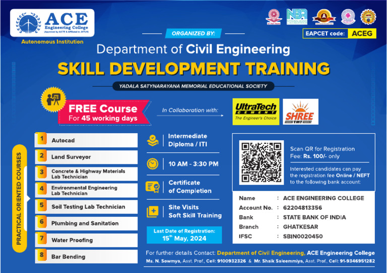 A3 - ACE College Skill Development Training Poster | PDF