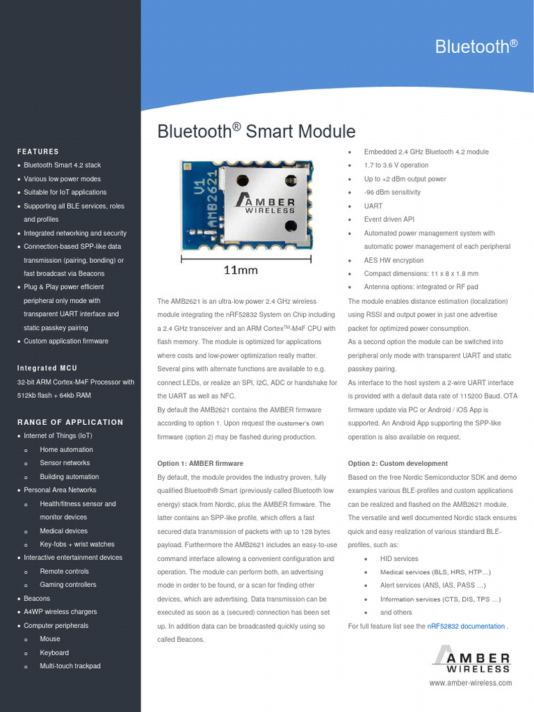 Bluetooth Smart Module | PDF | Bluetooth | Computer Engineering