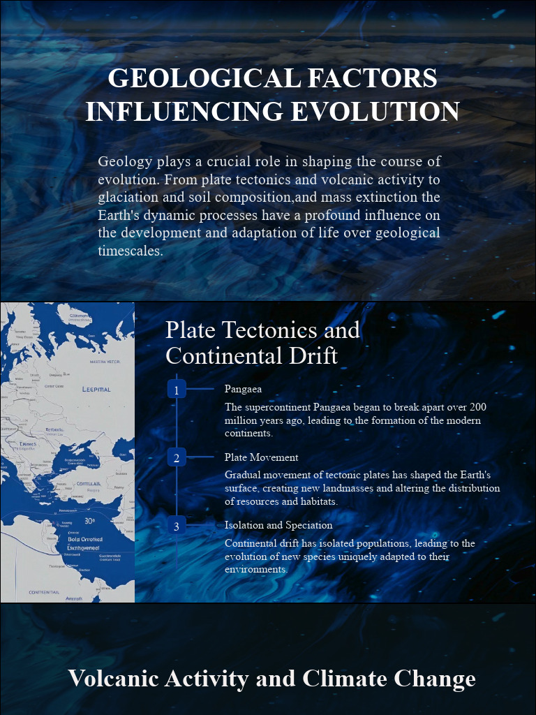 GROUP 4 Geological Factors Influencing Evolution 1 | PDF | Plate ...