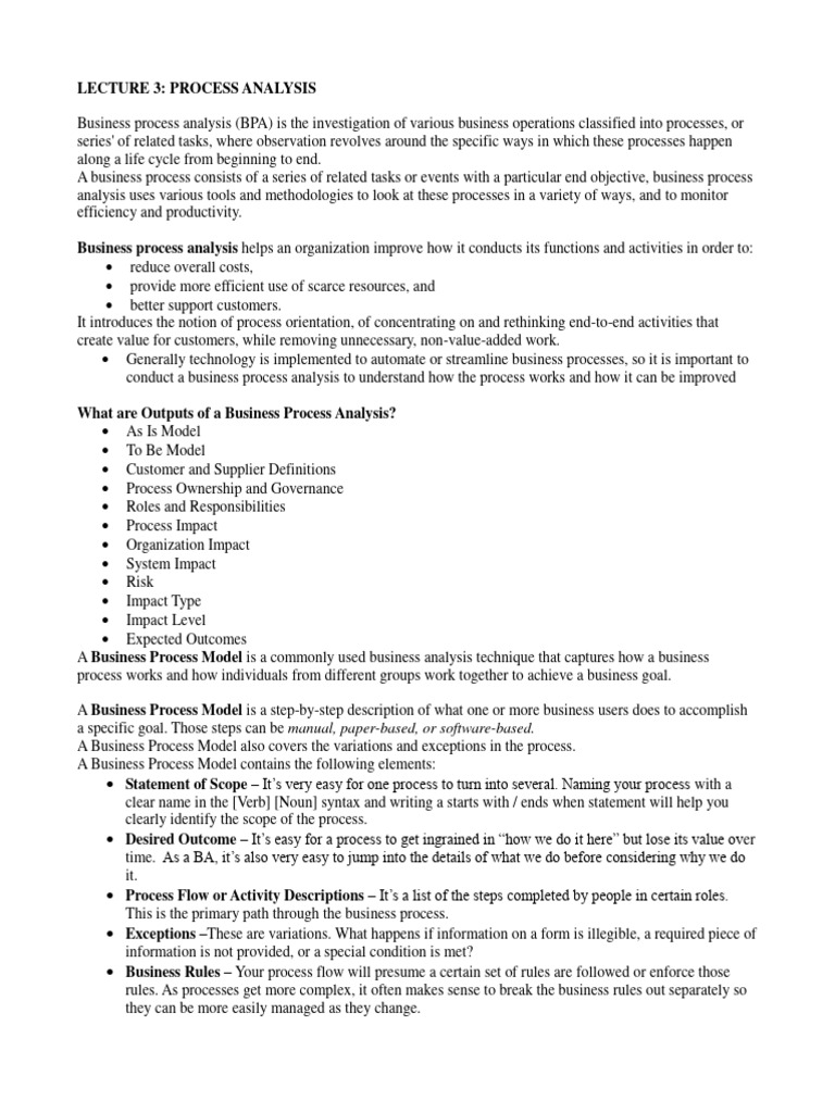 Lecture 3 Process Assesment | PDF | Business Process | Computer Security