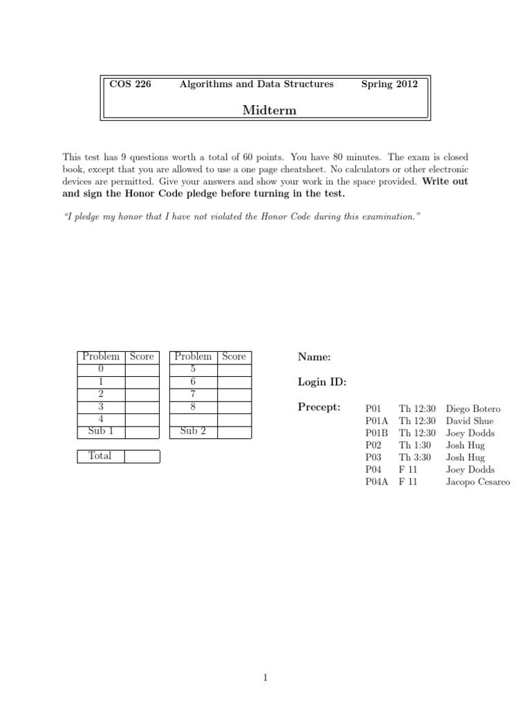 Mid s12 | PDF | Queue (Abstract Data Type) | Computing