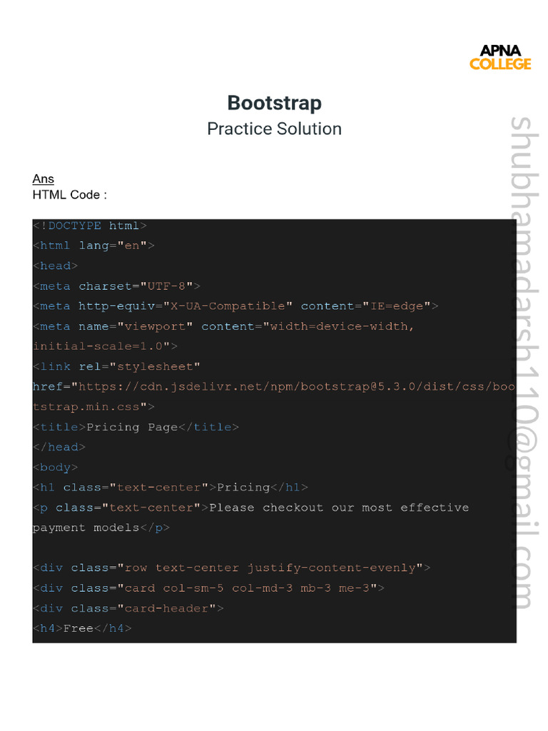 Bootstaping Solutions | PDF