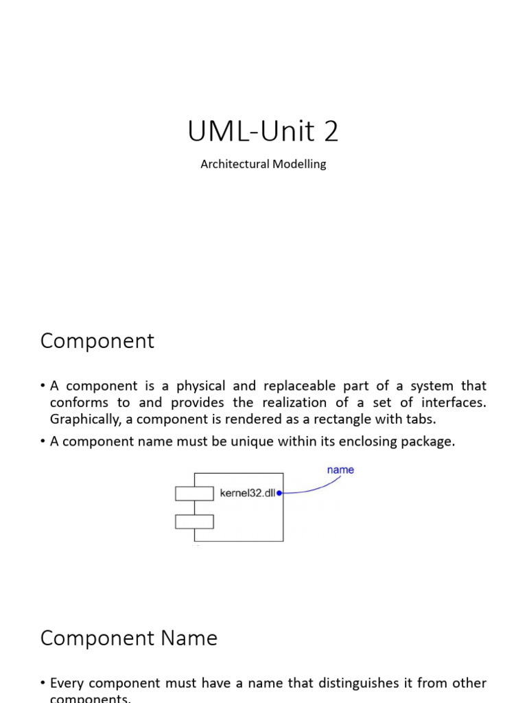 UML-Unit 2 Architecural Modelling | PDF | Class (Computer Programming) | Computing