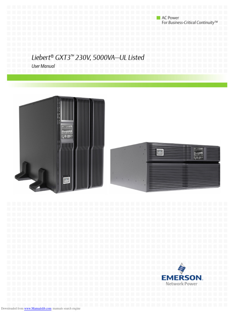 Liebert gxt3 | PDF | Power Inverter | Rectifier