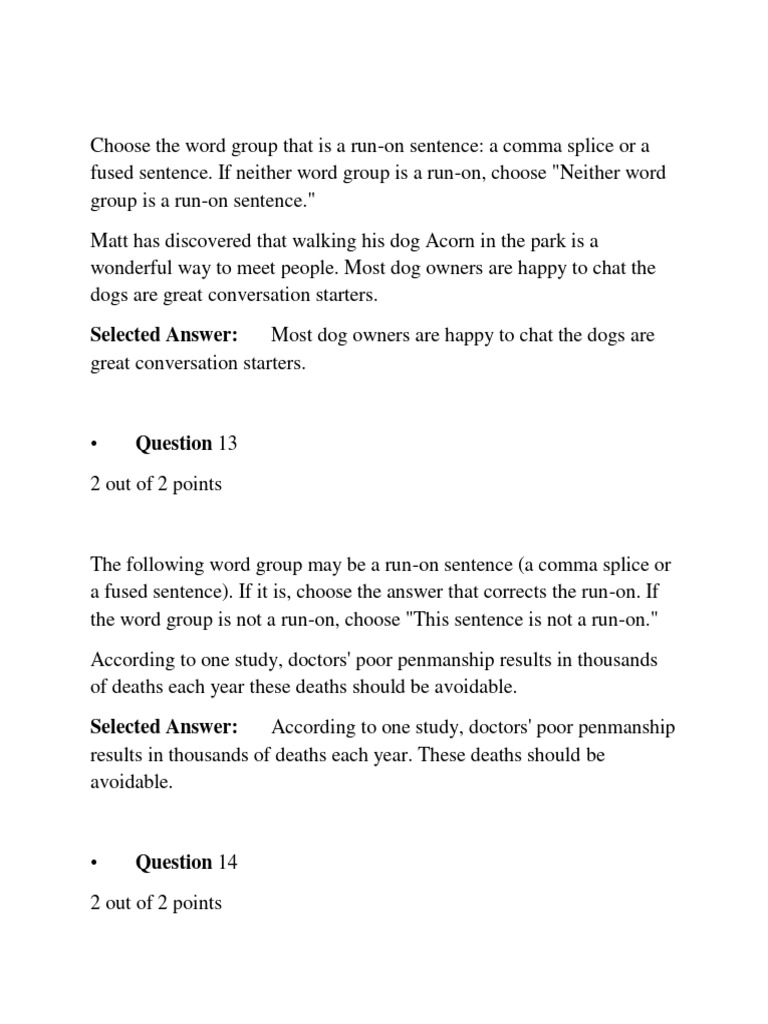 Engl 101 Grammar Test Part2 Pdf Punctuation English Grammar