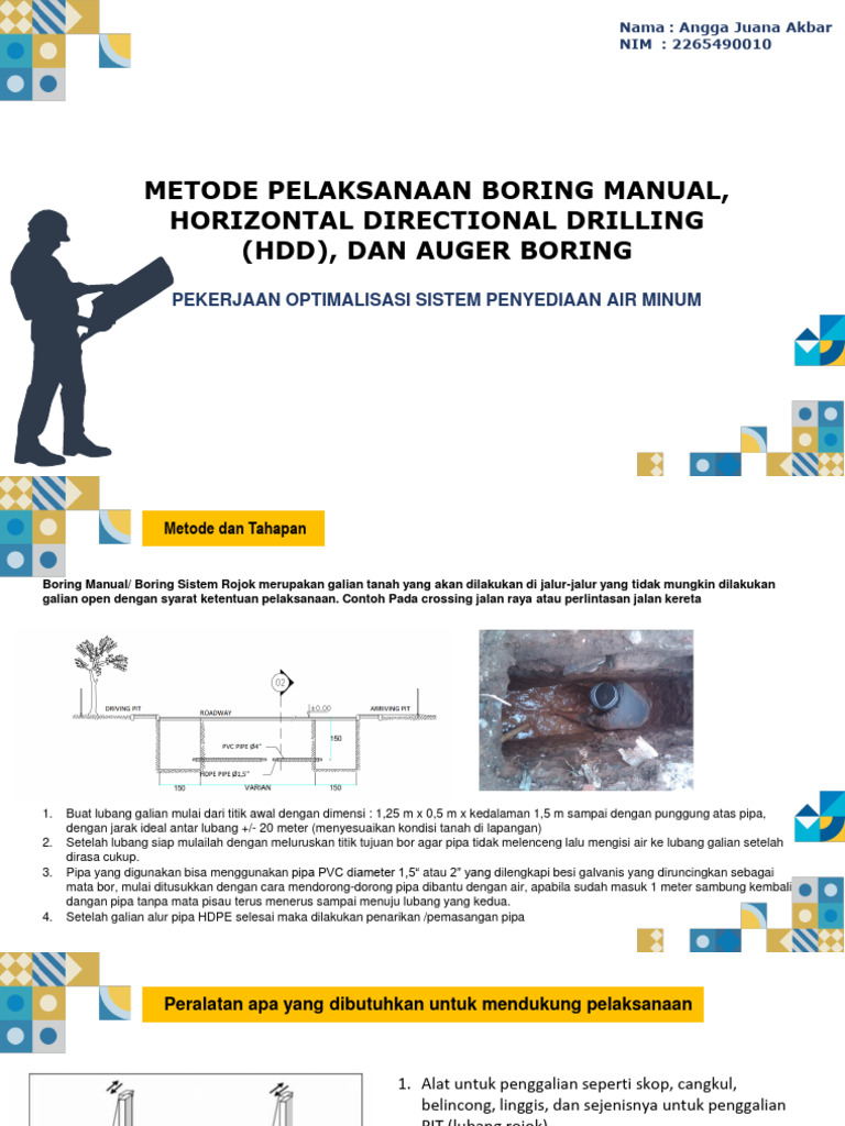 Metode Boring Manual dan Auger Boring | PDF