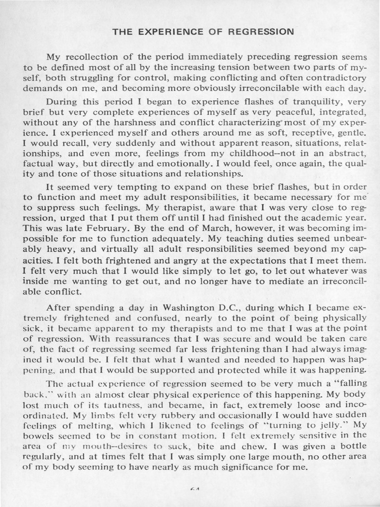 The Exp of Regression | Download Free PDF | Oedipus Complex | Psychology