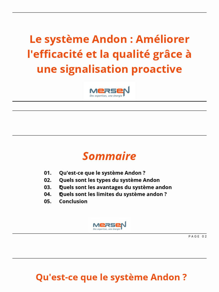 Système Andon : Efficacité en Lean Manufacturing | PDF | Lean (production)