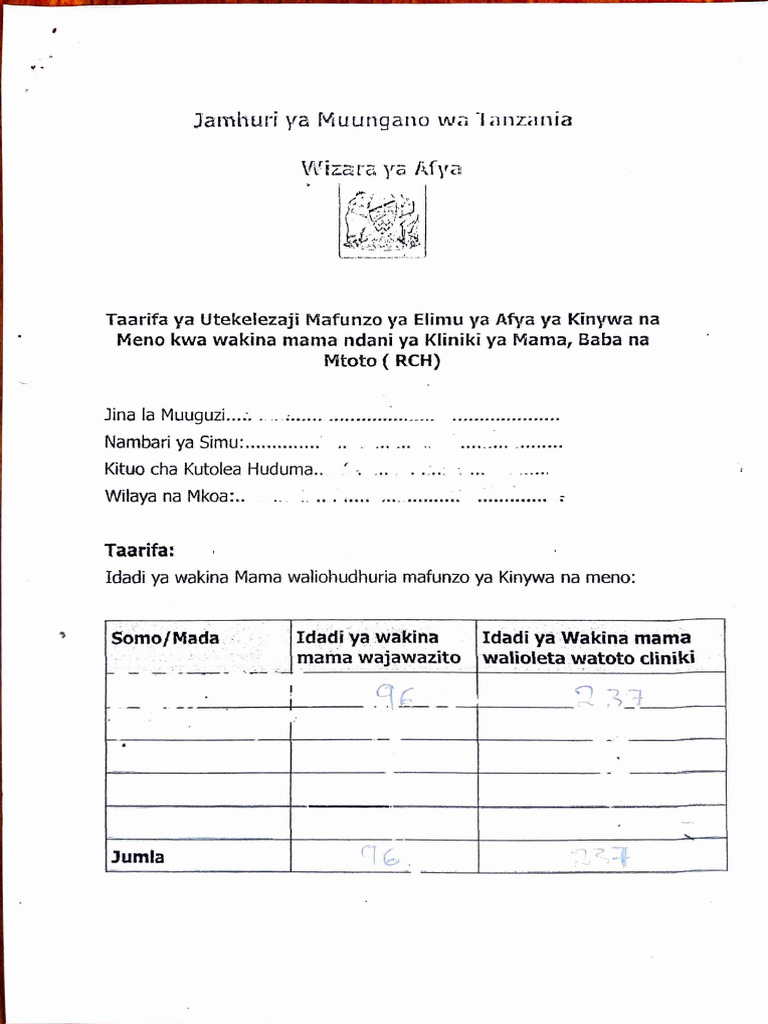 Report Afya Ya Kinywa Na Meno | PDF