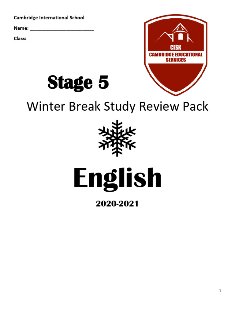Stage 5 English Winter Pack Wednesday 23rd December 2020 | PDF | Snake
