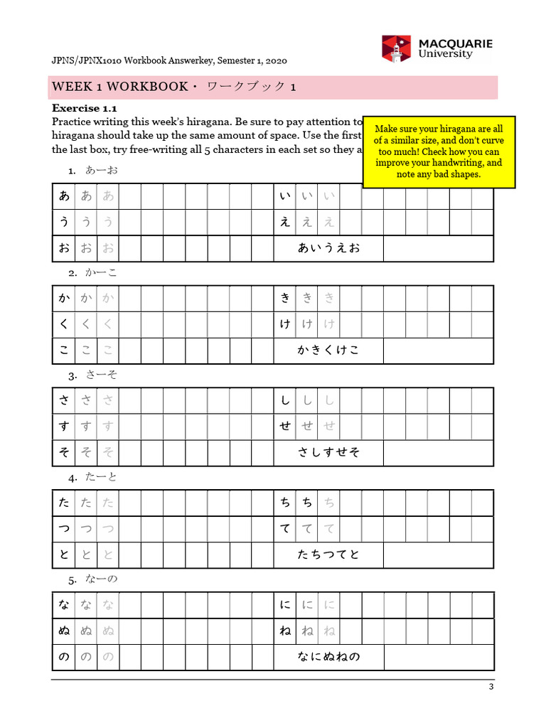 Week 1 Workbook Answer Key | PDF | Writing | Graphemes