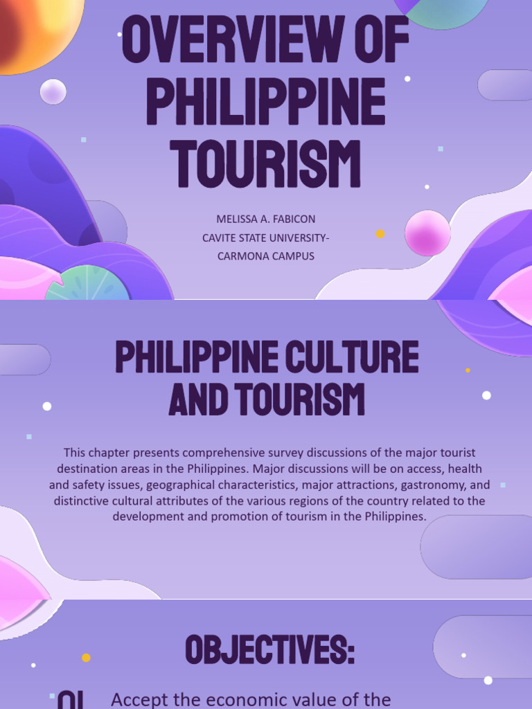 Philippine Tourism and Cultural Overview | PDF | Philippines | Tourism
