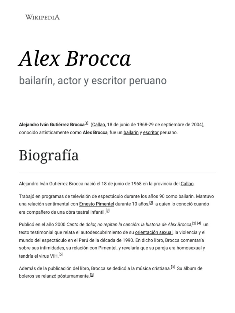 Alex Brocca - Wikipedia, la enciclopedia libre | PDF