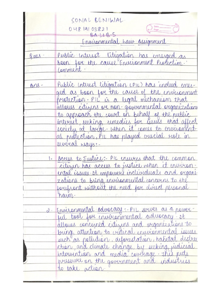 Environment Assignment | PDF
