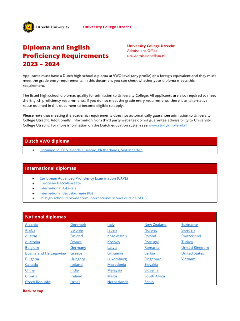 UCU Diploma and English Proficiency Requirements 2023-2024 - 0 | PDF ...