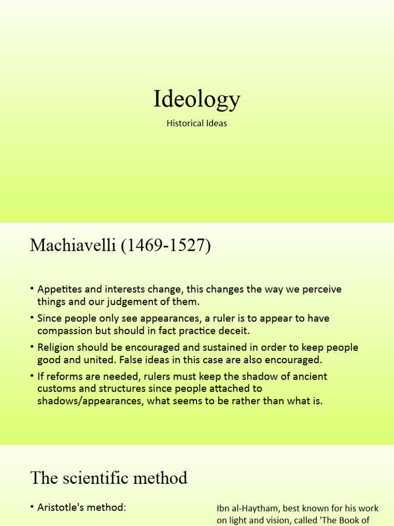 Ideology Historical Development | PDF | Ideologies | Science