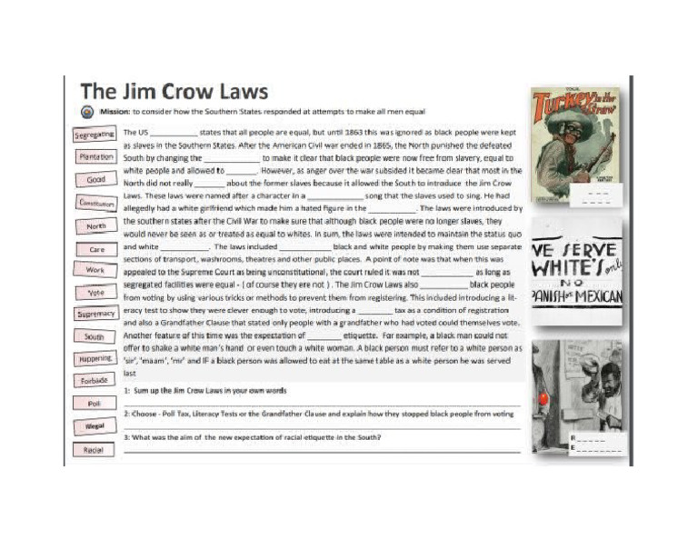 Jim Crow Laws | PDF