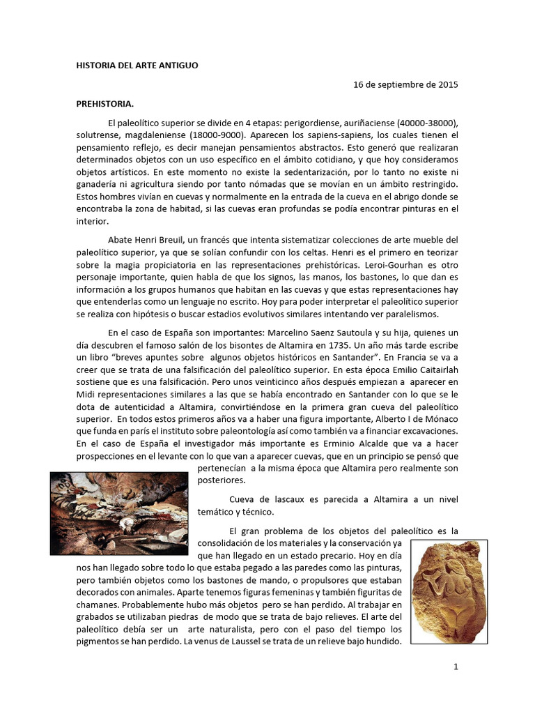 Apuntes Historia Del Arte Antiguo | PDF | Neolítico | Stonehenge