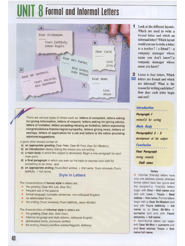 Handout 1 - Layout of A Formal Letter | PDF