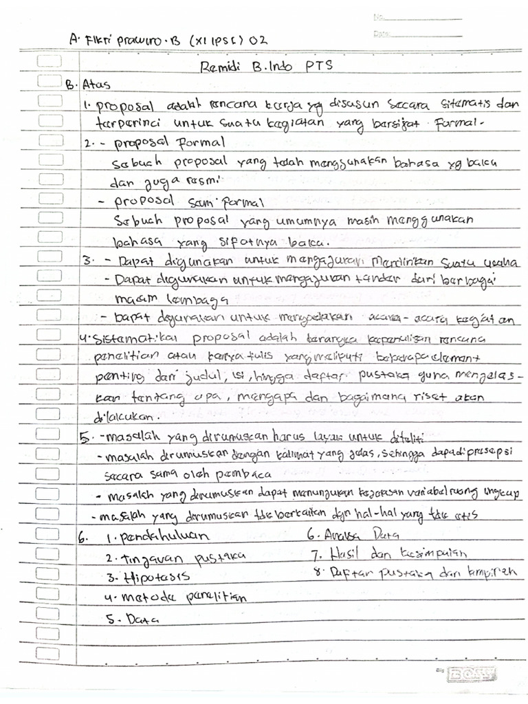 Remidi B.Indo Ahmad Fikri Prawiro Buwono XL IPS 1 02 | PDF