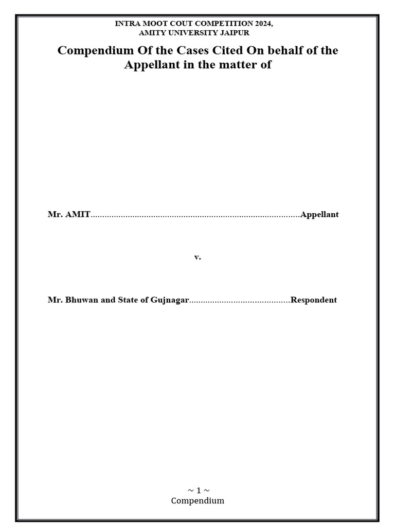 Compendium Applleant Final | PDF | Liquidated Damages | Judgment (Law)