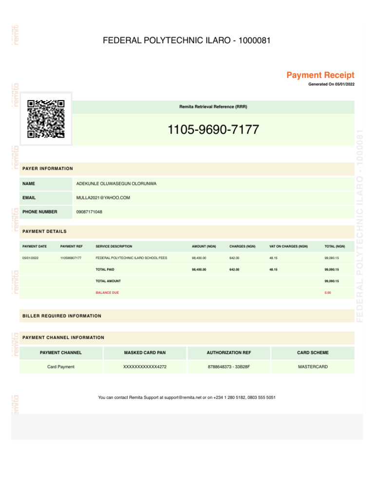 View Invoice/Receipt | PDF