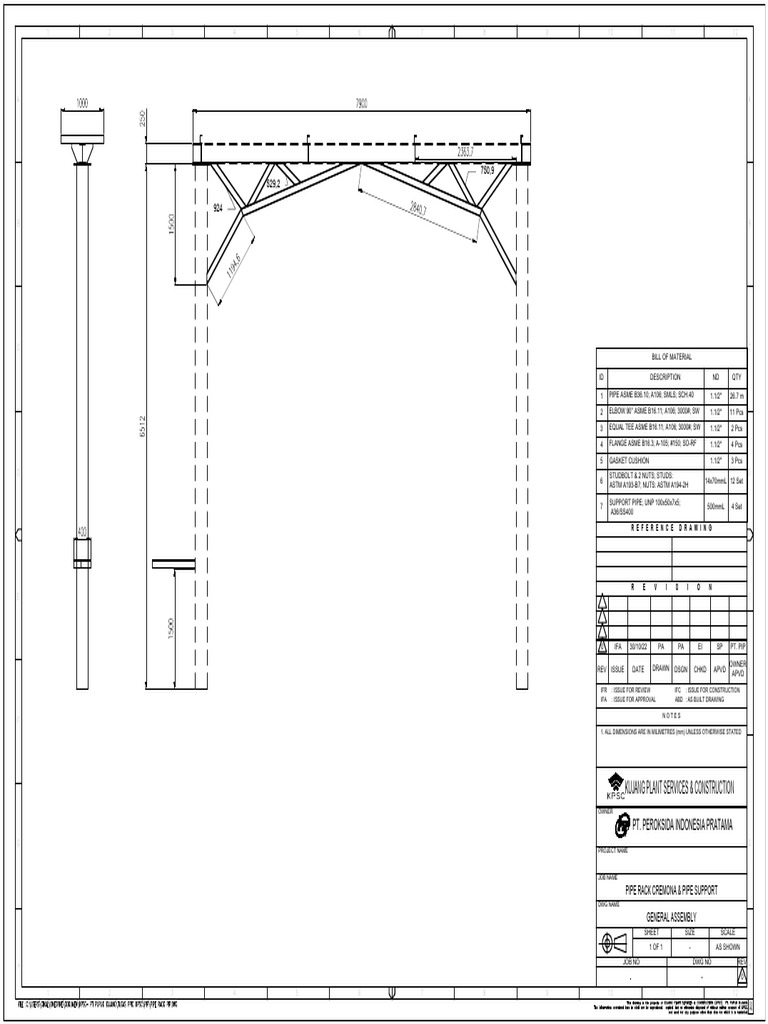 PIPE RACK PIP-Rev.1 | PDF | Plumbing | Mechanical Engineering