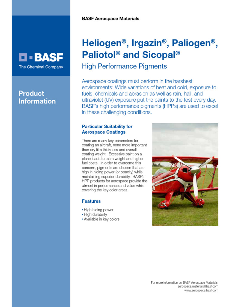 BASF Heliogen High-Performance Pigments DS Sfs | PDF | Pigment | Paint