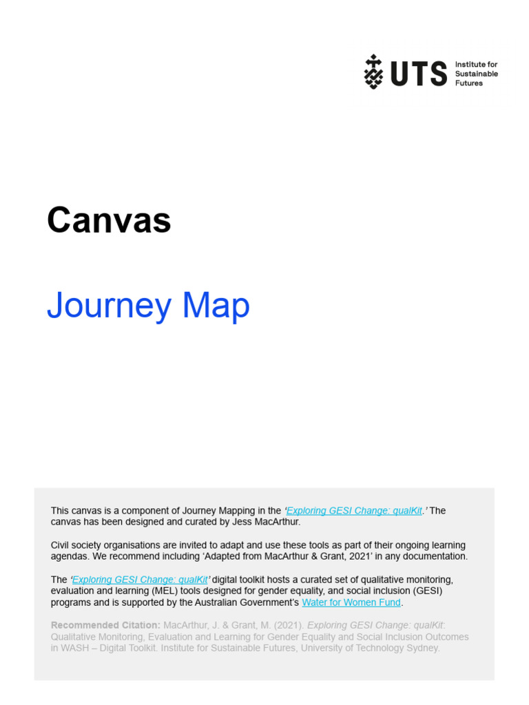 Journey Mapping Canvas | PDF | Liberal Arts Education | Human Communication