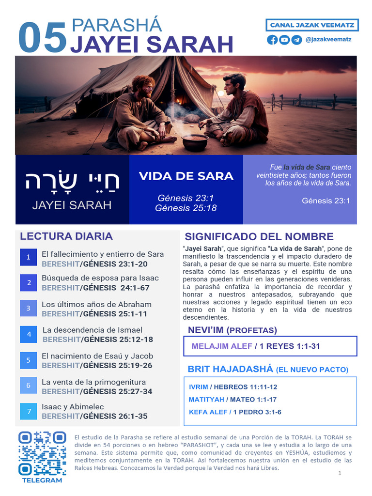 Parashat Jayei Sarah 2023-2024 | PDF | Jacob | Isaac