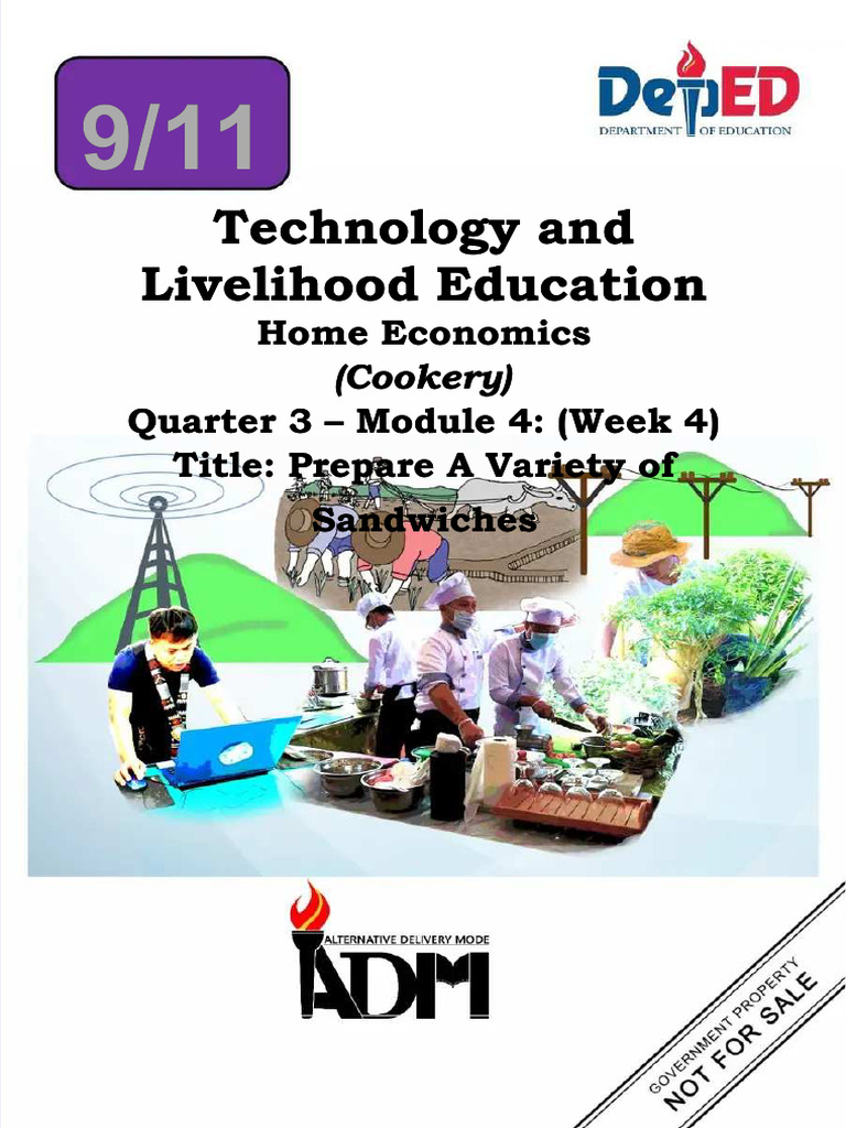 PDF Tletvl Hecookery 9 11 q3 Module 4 DD | PDF | Learning | Sandwich